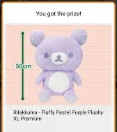 Rilakkuma XL Fluffy Pastel Purple Soft Toy, Hobbies & Toys, Toys ...