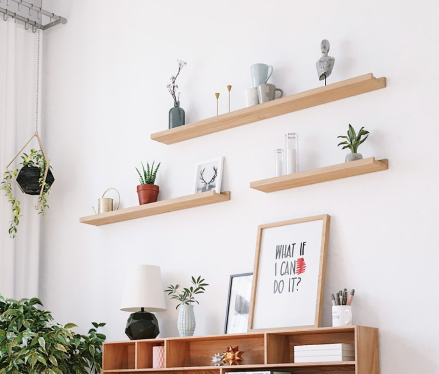 Solid Wood Wall Rack, Furniture & Home Living, Home Decor, Wall Decor ...