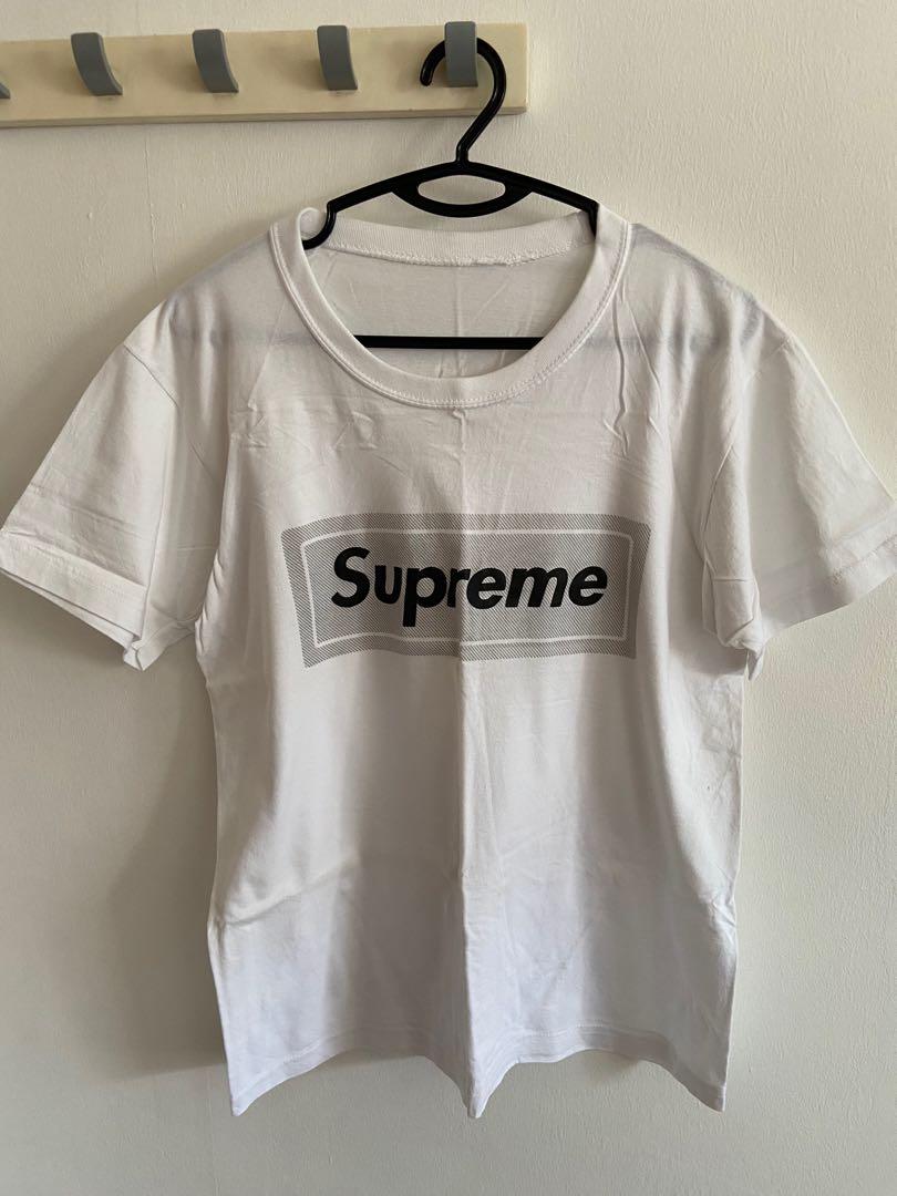 Supreme White T-Shirt, Men's Fashion, Tops & Sets, Tshirts & Polo ...