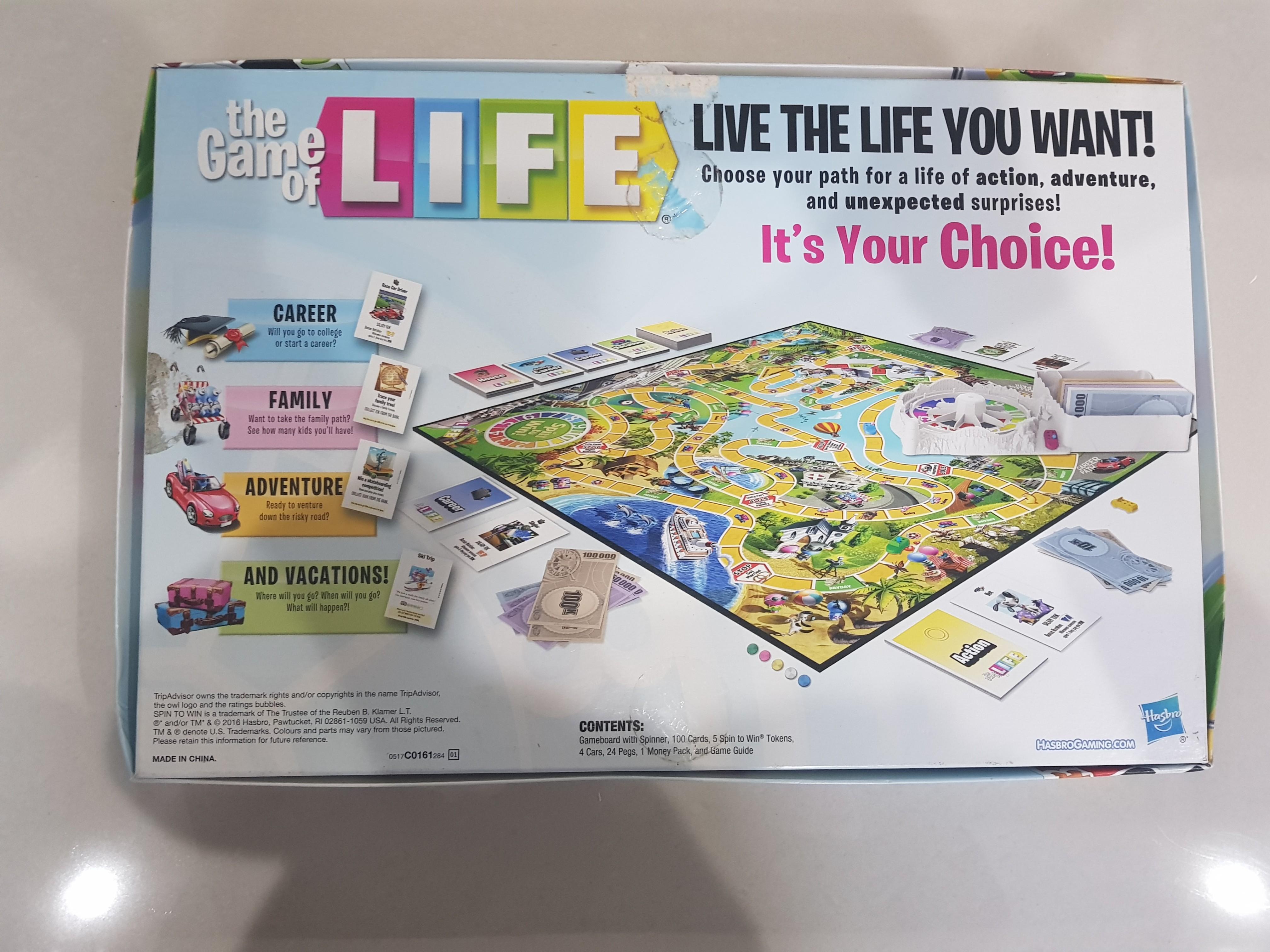 The game of LIFE board game, Hobbies & Toys, Toys & Games on Carousell