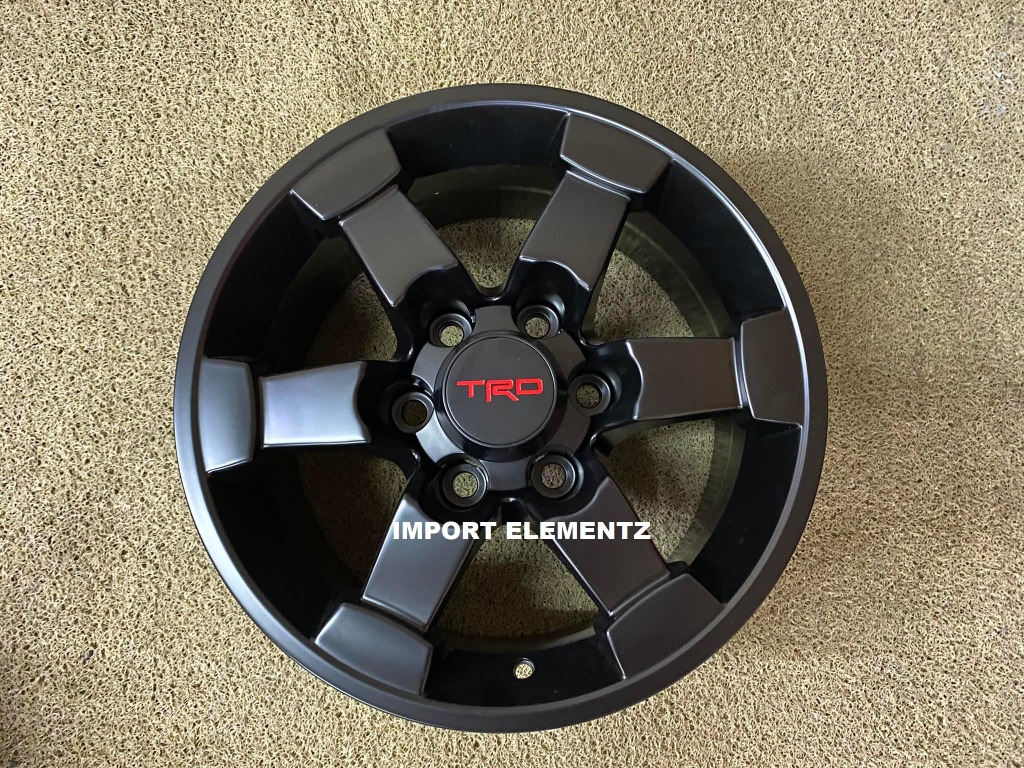 TRD Mags 16 inch 6 Holes Matte Black, Car Parts & Accessories, Body ...