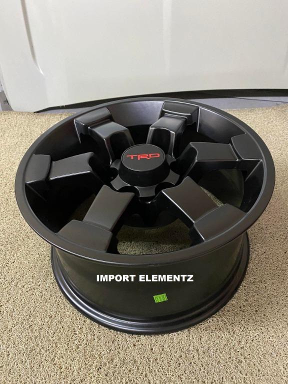 TRD Mags 16 inch 6 Holes Matte Black, Car Parts & Accessories, Body ...