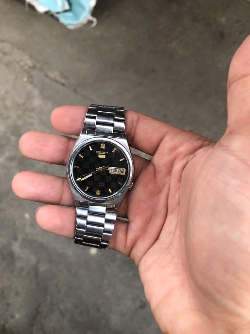 Vintage Seiko 5 Rare Checkered Dial Chess Board, Men's Fashion, Watches ...