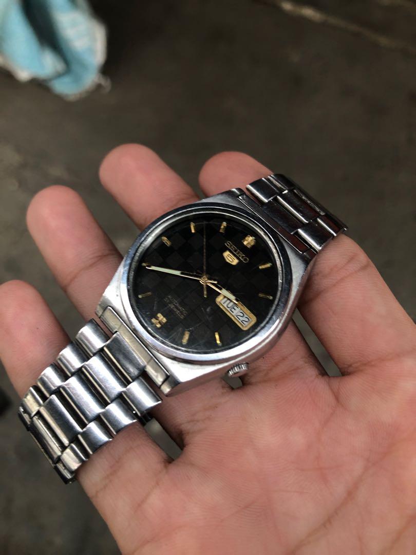 Vintage Seiko 5 Rare Checkered Dial Chess Board, Men's Fashion, Watches ...