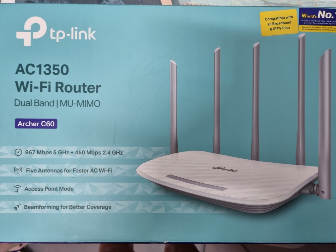 Wifi Router TP-Link AC1350 Dual Band, TV & Home Appliances, Electrical ...