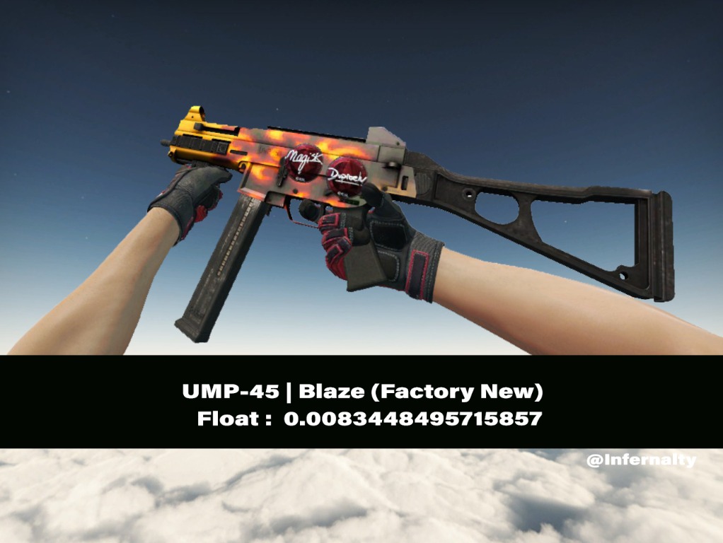(0.08FV) UMP-45 Blaze FN CSGO SKINS KNIVES, Video Gaming, Gaming ...