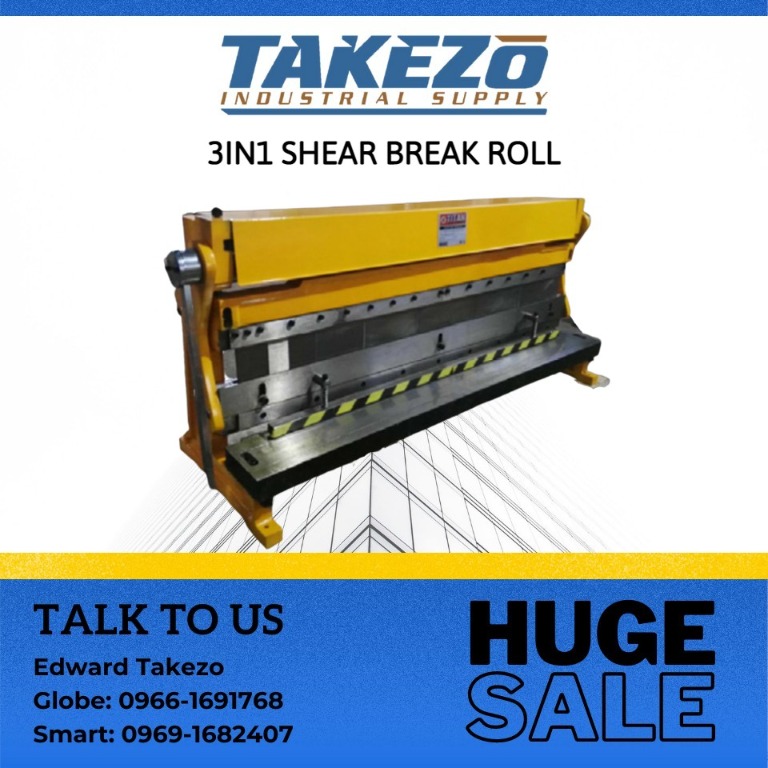 3in1 Combination Shear Brake Roll Machine, Commercial & Industrial ...