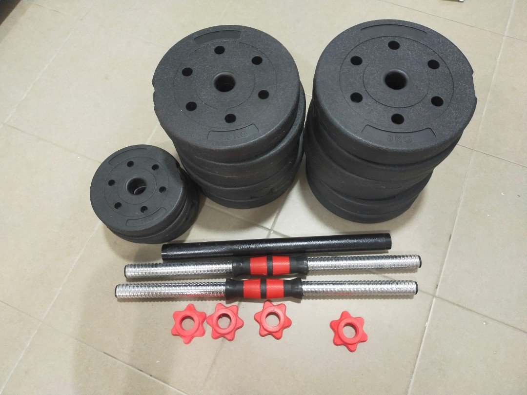 40kg dumbbell set, Sports Equipment, Exercise & Fitness, Weights ...