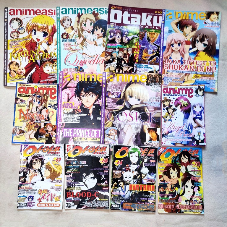 ANIME MAGAZINE SET (ANIMEASIA, OTAKU VAULT, ANIME RECCOMMENDATION ...
