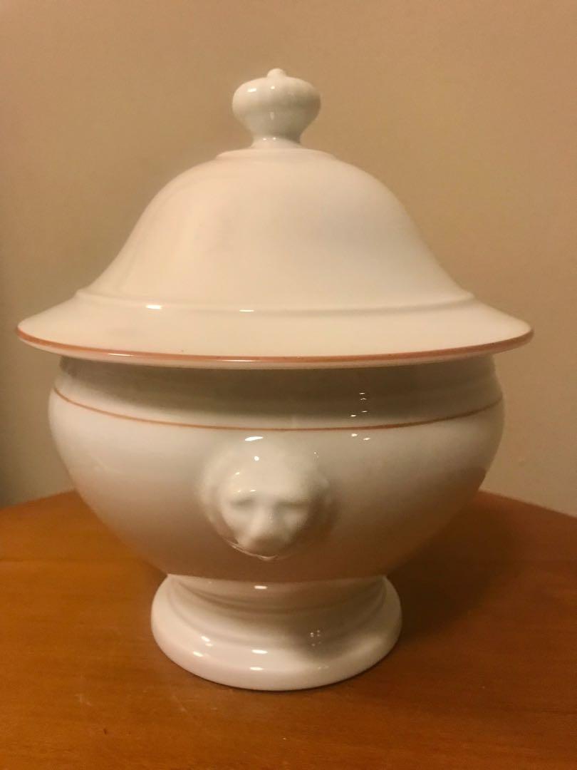 Apilco Porcelain Lion Head Soup Tureen & Lid France, Furniture & Home ...