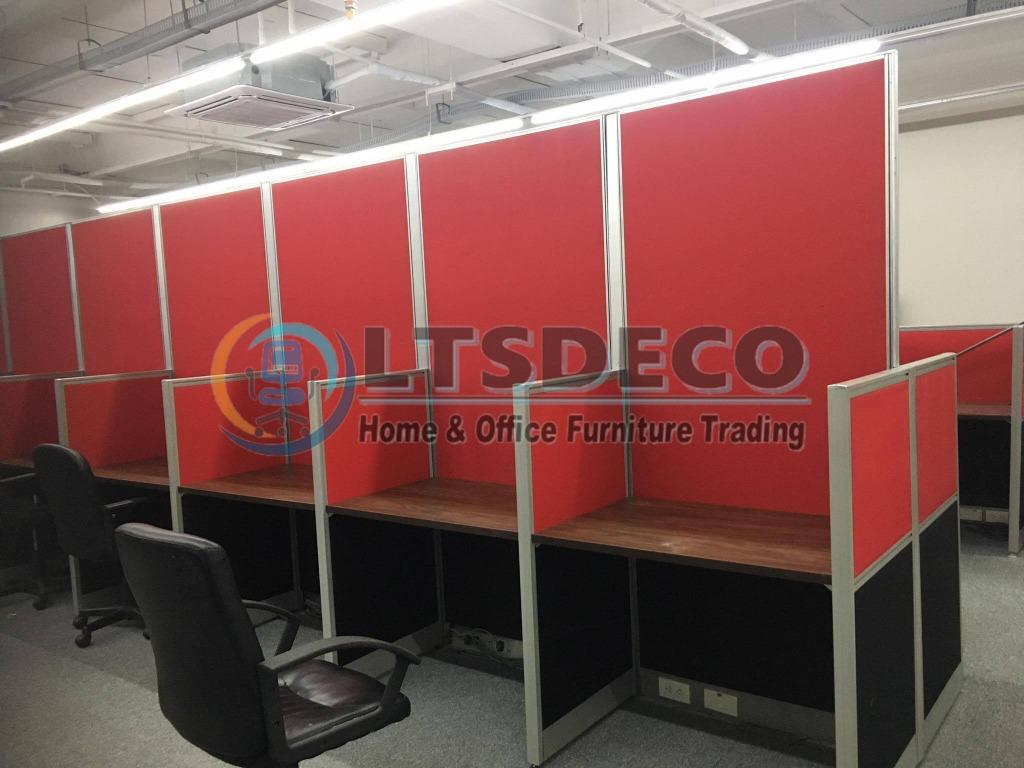 CALL CENTER TABLE WITH TOP PANEL OFFICE PARTITIONS, Furniture & Home ...