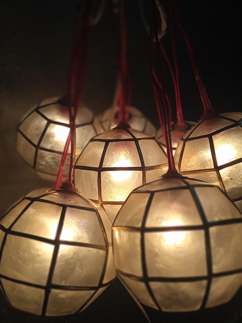 CAPIZ BALL FREE BULBS OUTDOOR, Furniture & Home Living, Lighting & Fans ...