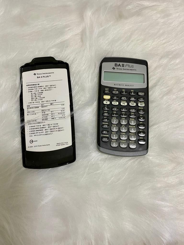 CFA - BA2 Plus Texas Instrument Financial Calculator, Hobbies & Toys ...