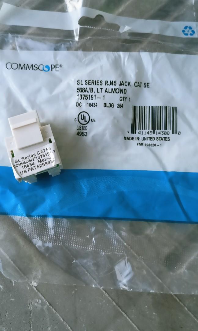 Commscope KEYSTONE JACK I/O CAT5, Computers & Tech, Parts & Accessories ...