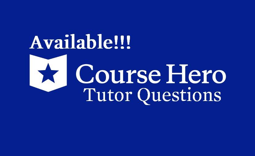 Course Hero Tutor Questions, Hobbies & Toys, Stationary & Craft ...