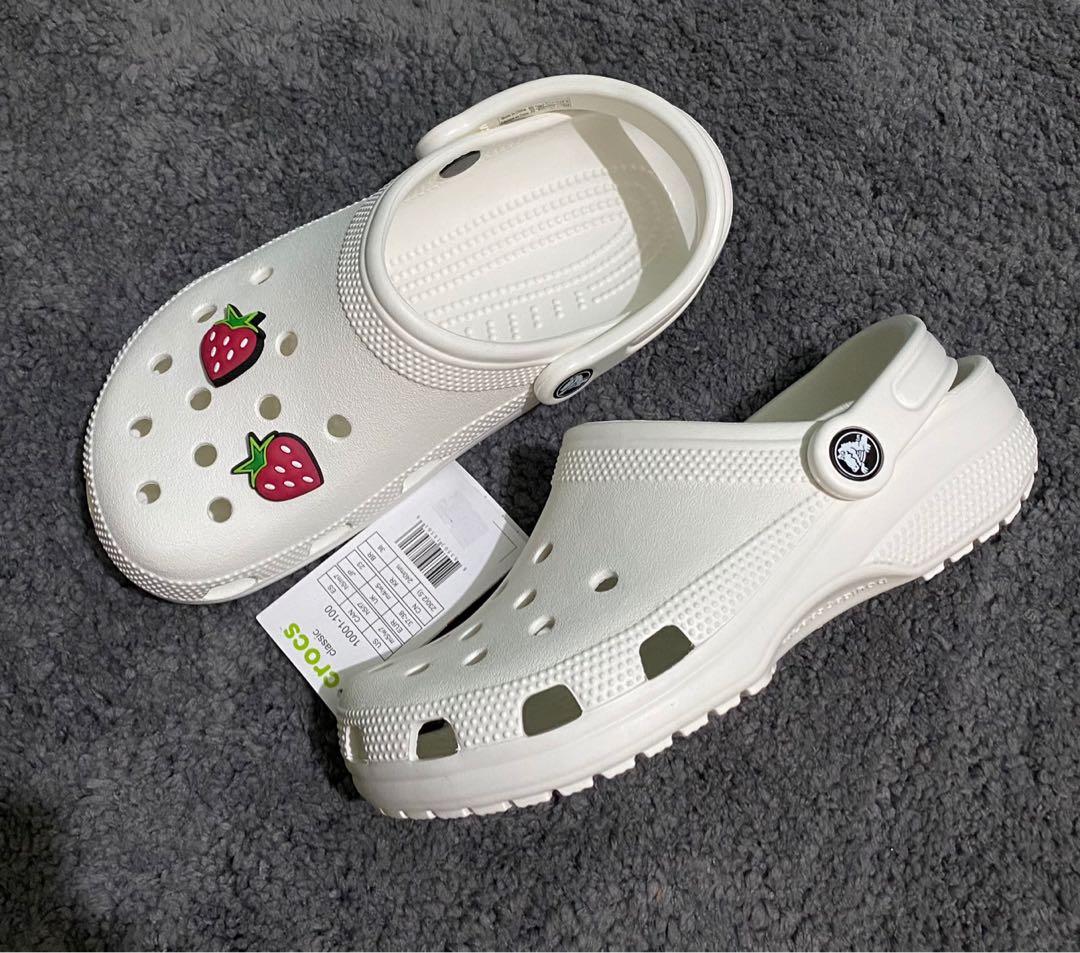 Crocs Classic White, Women's Fashion, Footwear, Slippers and slides on ...