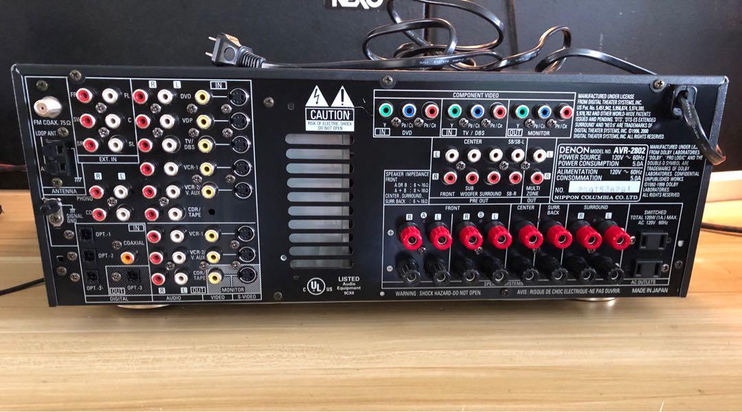 Denon AVR-2802 6.1 Ch. 540w Digital Home Theater Receiver w/ remote ...