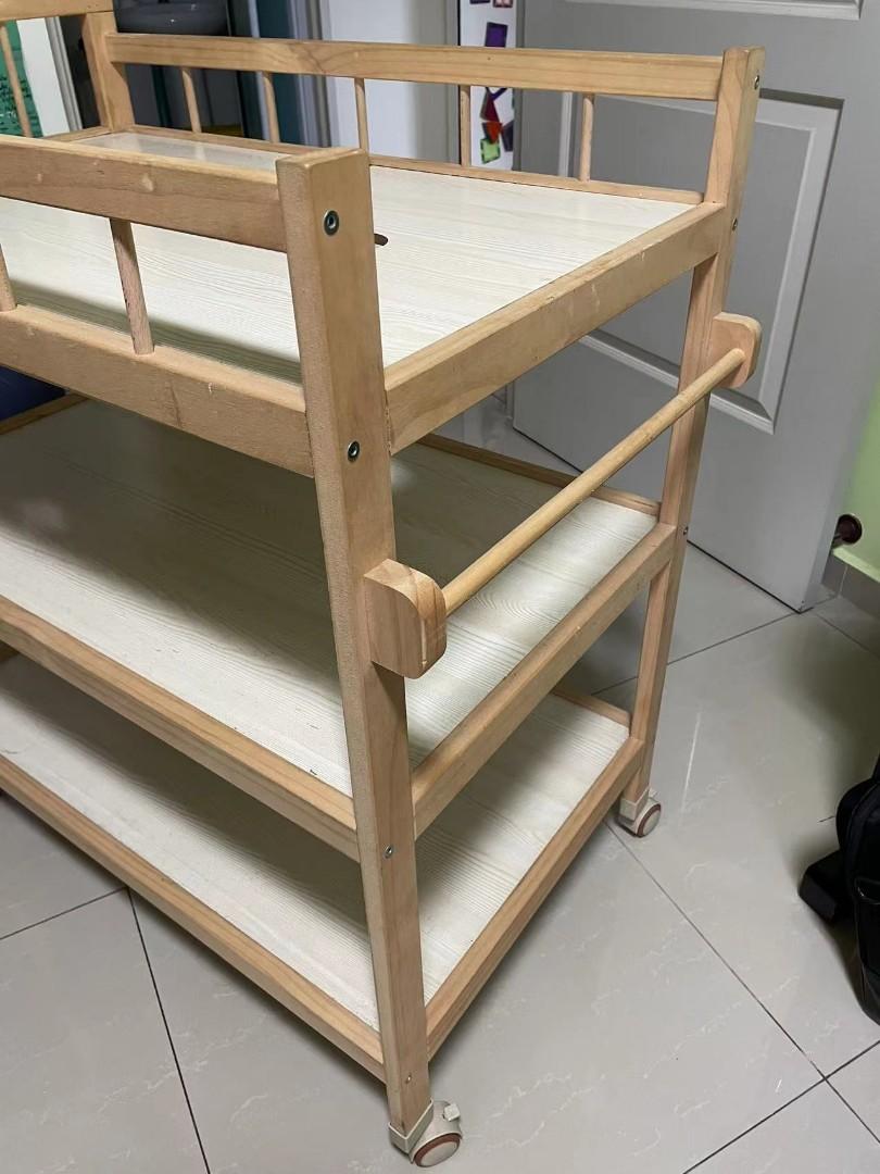 Diaper changing trolley with wheels, Babies & Kids, Baby Nursery & Kids ...