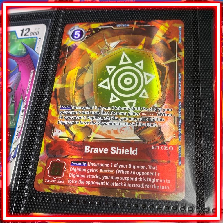 Digimon English TCG - Brave Shield (Alt Art) BT1-095 R Rare Alternative ...