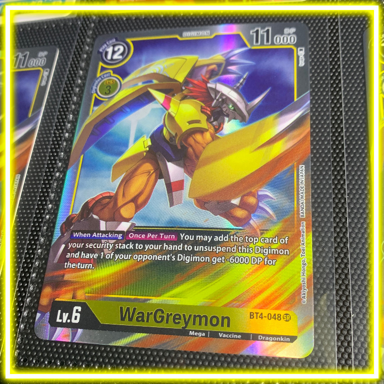 Digimon English TCG - WarGreymon BT4-048 SR Super Rare Card, Hobbies & Toys, Toys & Games on ...