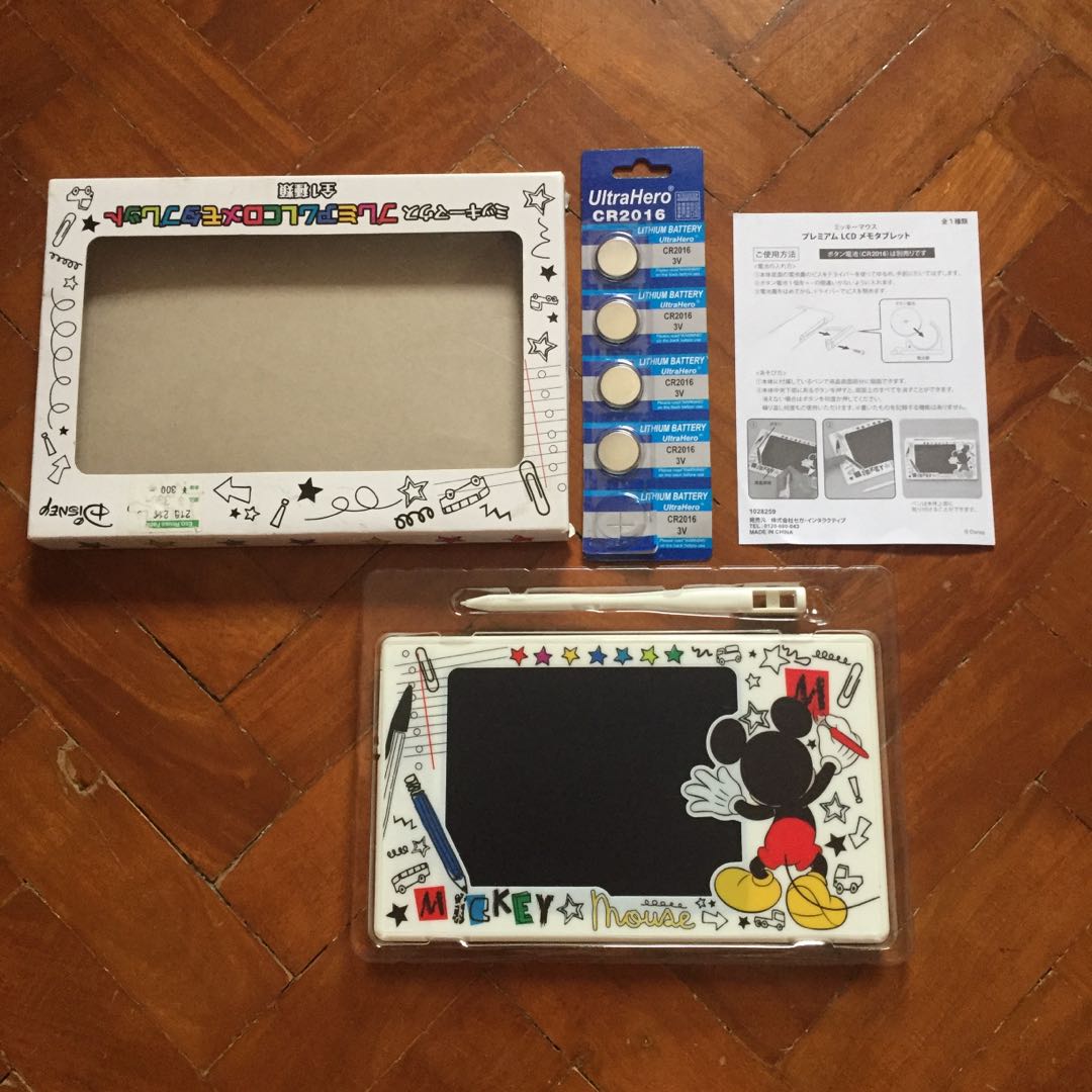 Disney Mickey Mouse Erasable Writing Board 19cm x 11cm Brand New ...