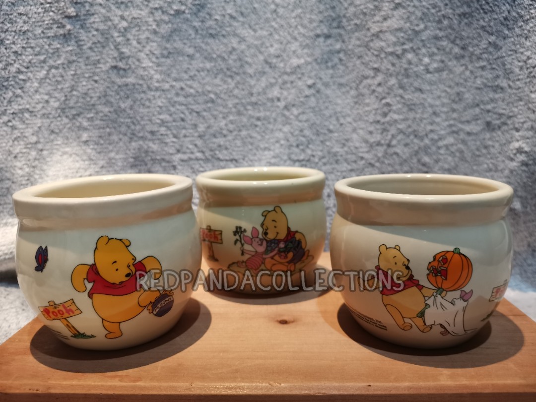 Disney Winnie The Pooh Collectibles Honey Pot Ceramic Containers Set ...