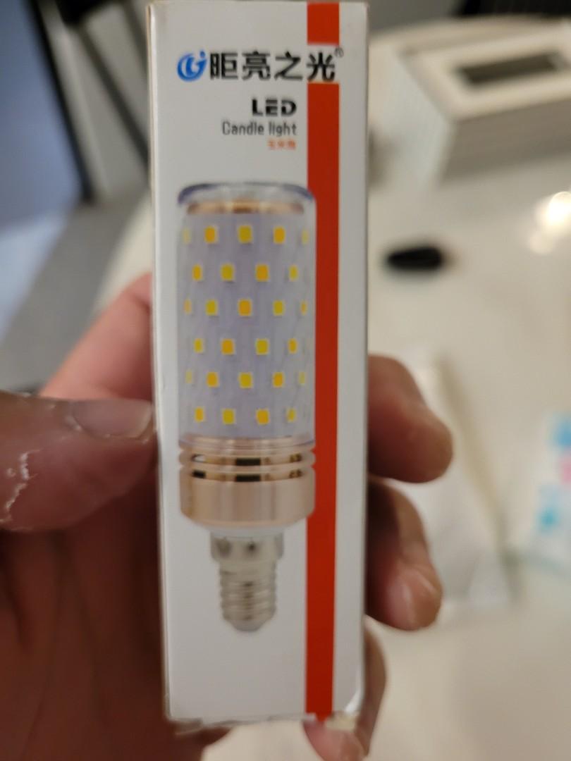 E27 12w Led tricolor tricolour corn bulb 108mm, Furniture & Home Living ...