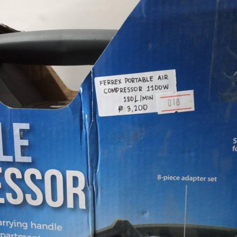 FERREX PORTABLE AIR COMPRESSOR 1100W 180L/MIN, Commercial & Industrial ...