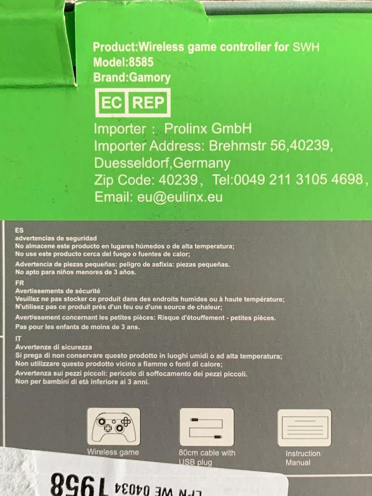 Gamory Wireless Pro Game Controller for SWH Console and also Windows PC ...