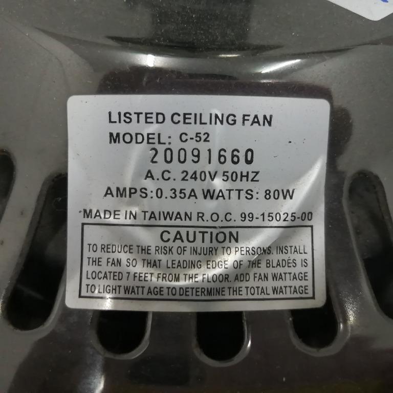 #H555 | Regency Ceiling Fan (with Remote Control), TV & Home Appliances ...