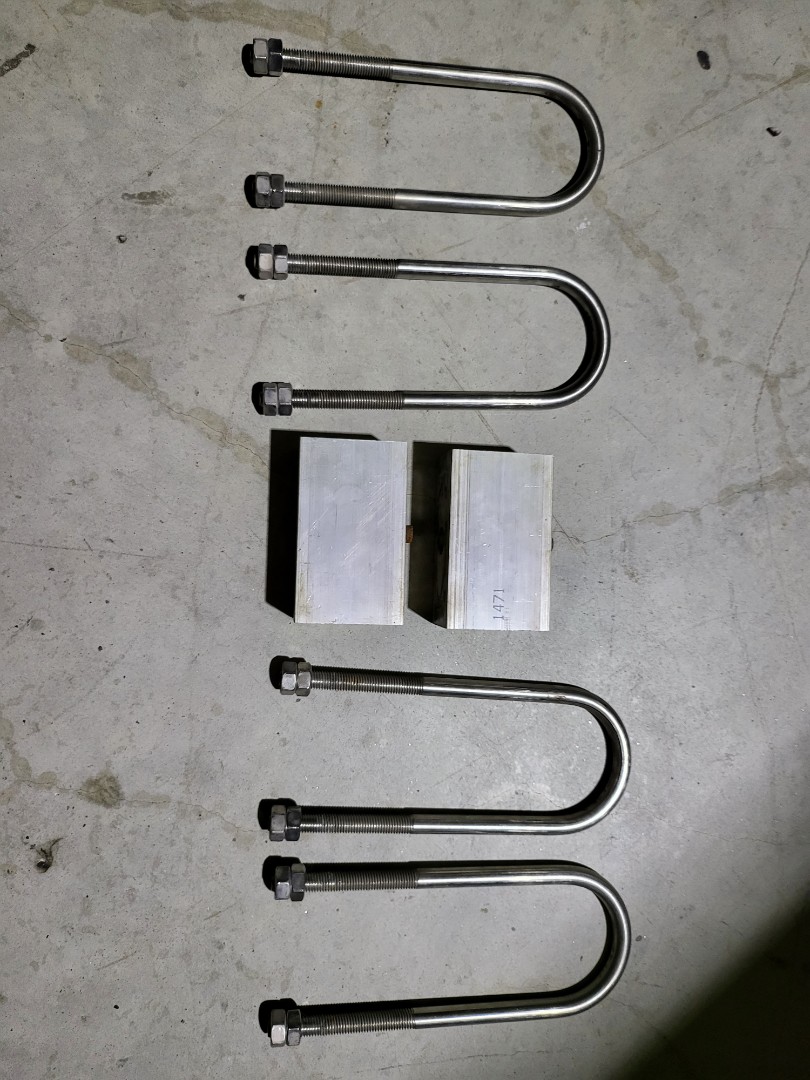 Hiace lowering kit 3 inch solid block with u bolt stainless steel, Car ...