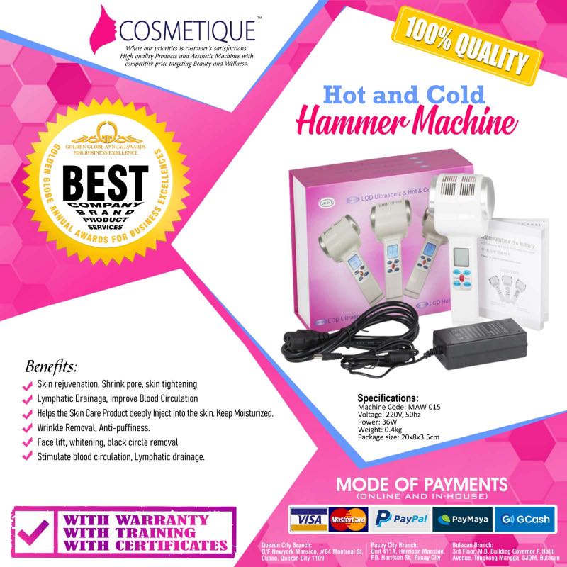 Hot And Cold Hammer For Face Facial Machine, Beauty & Personal Care ...