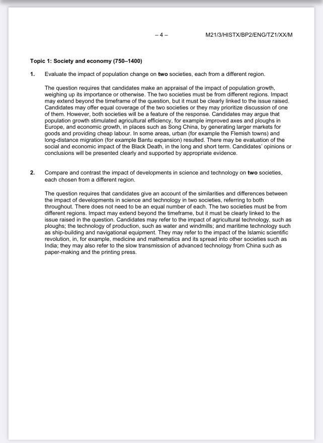 IB SL HL History Past Exam Papers, Hobbies & Toys, Books & Magazines ...