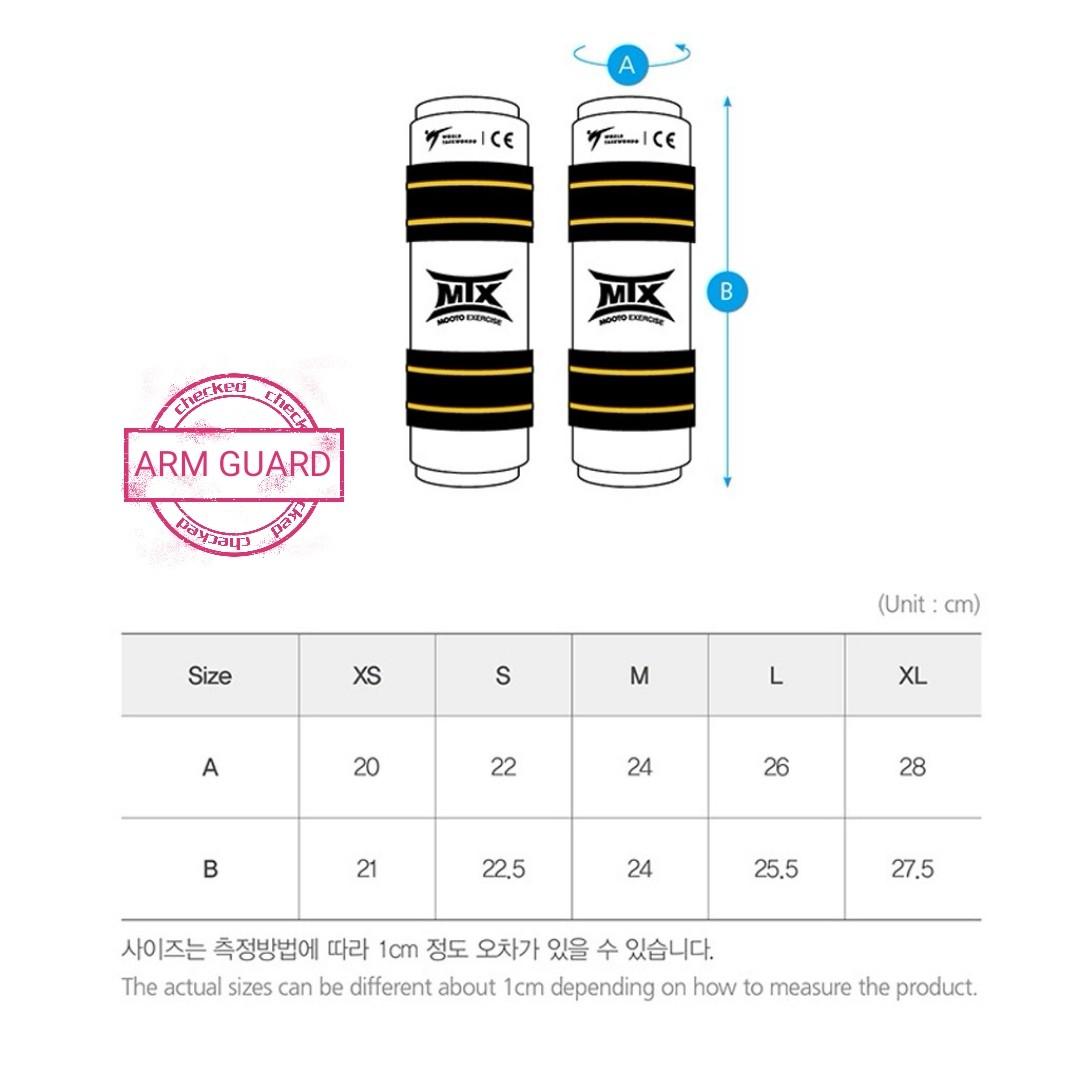 Mooto Taekwondo MTX S2 Shin & Arm guard, Sports Equipment, Other Sports ...