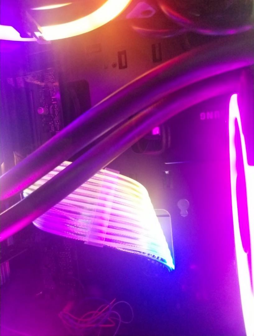 Neon RGB PSU 24pin cable, Computers & Tech, Parts & Accessories, Cables ...