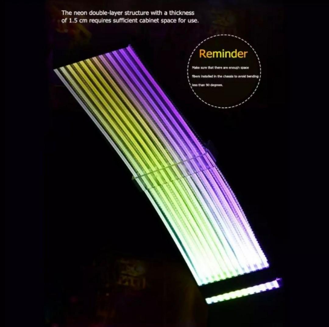 Neon RGB PSU 24pin cable, Computers & Tech, Parts & Accessories, Cables ...