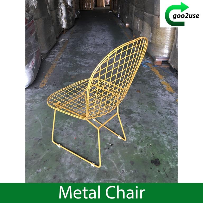 Nordic Metal Hollow Barbed Wire Chair, Furniture & Home Living ...