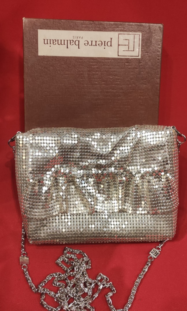 Pierre Balmain Metallic Clutch/Sling Party Bag, Women's Fashion, Bags ...