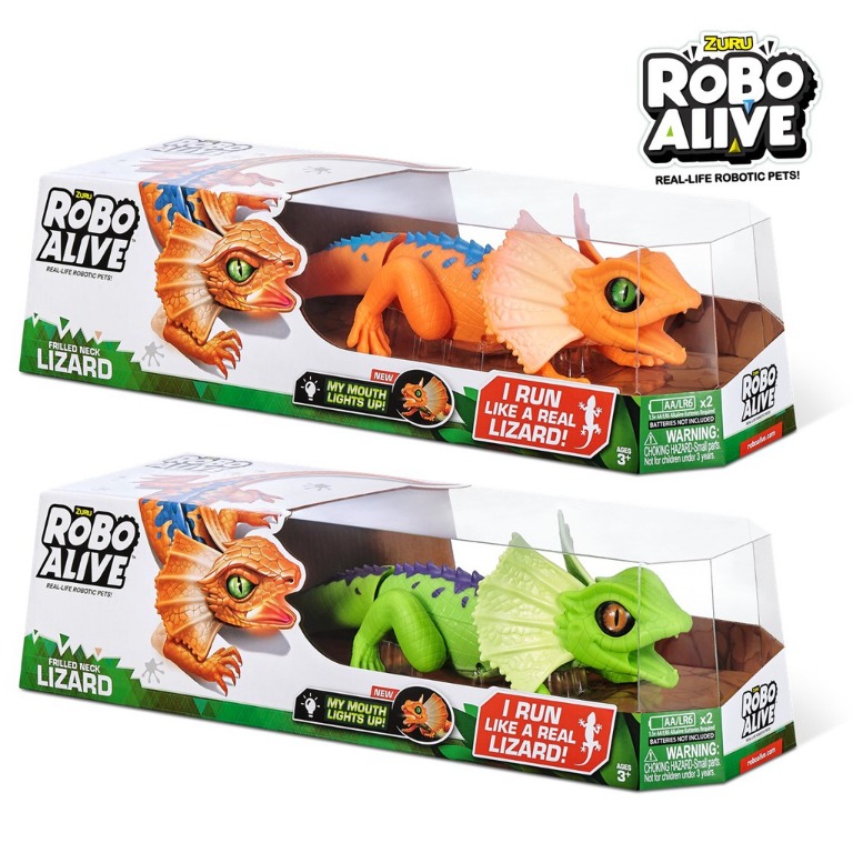 Robo Alive Frilled Lizard Series 3 - Battery-Powered Robotic Toy ...