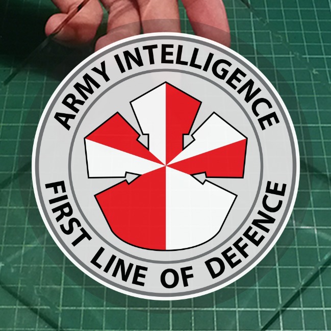 SAF Military / Army Intelligence . First Line of Defence . Static Cling ...