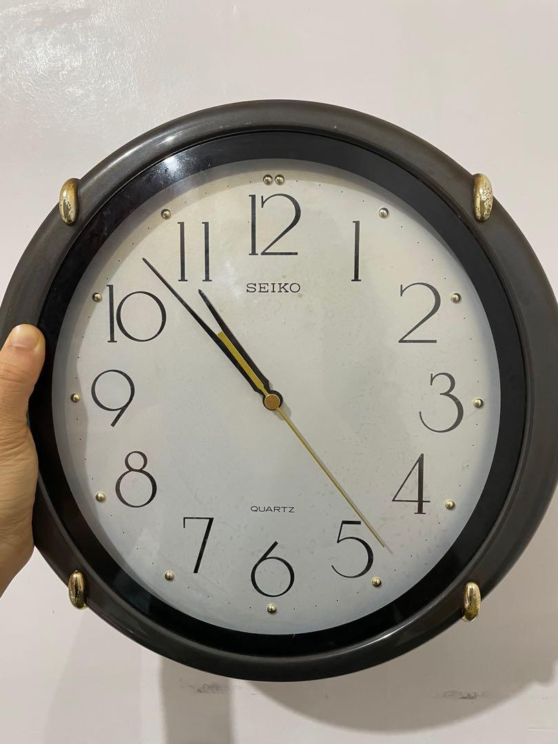 Seiko Wall Clock from Japan - Quiet sweep, Furniture & Home Living ...
