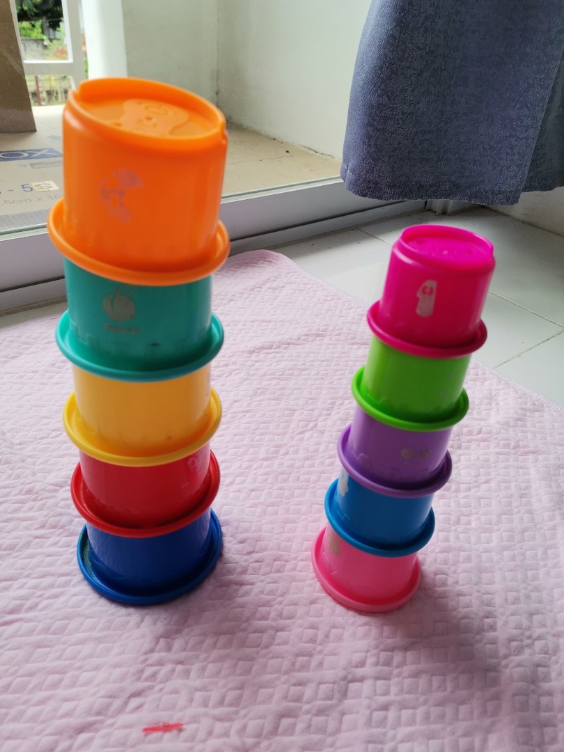 Stackable Plastic Cups, Babies & Kids, Infant Playtime on Carousell