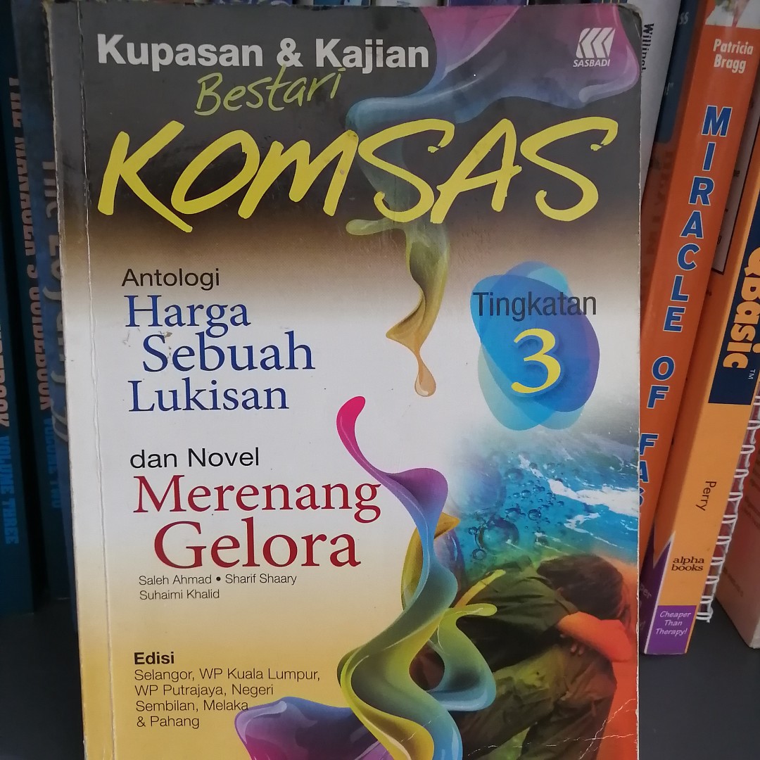 (TextBook) Komsas Antologi-Harga Sebuah Lukisan / Novel-Merenang Gelora ...