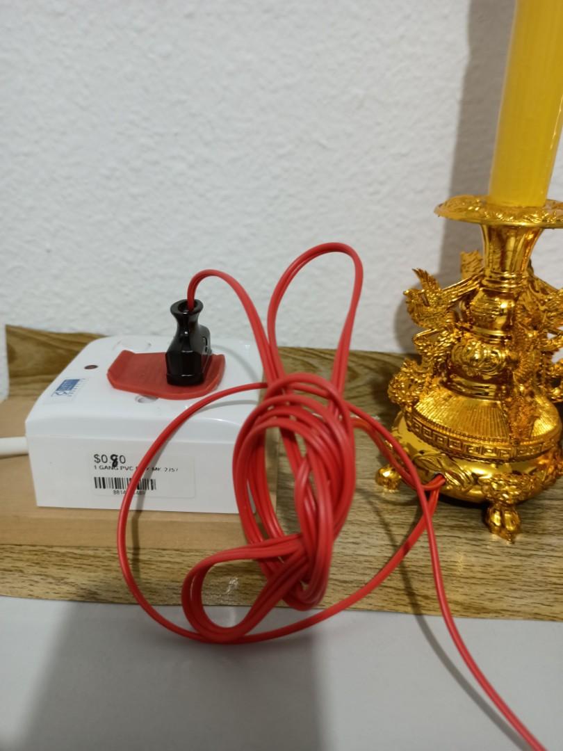 thai buddhist altar lamp electric candle 佛教电蜡烛, Hobbies & Toys ...