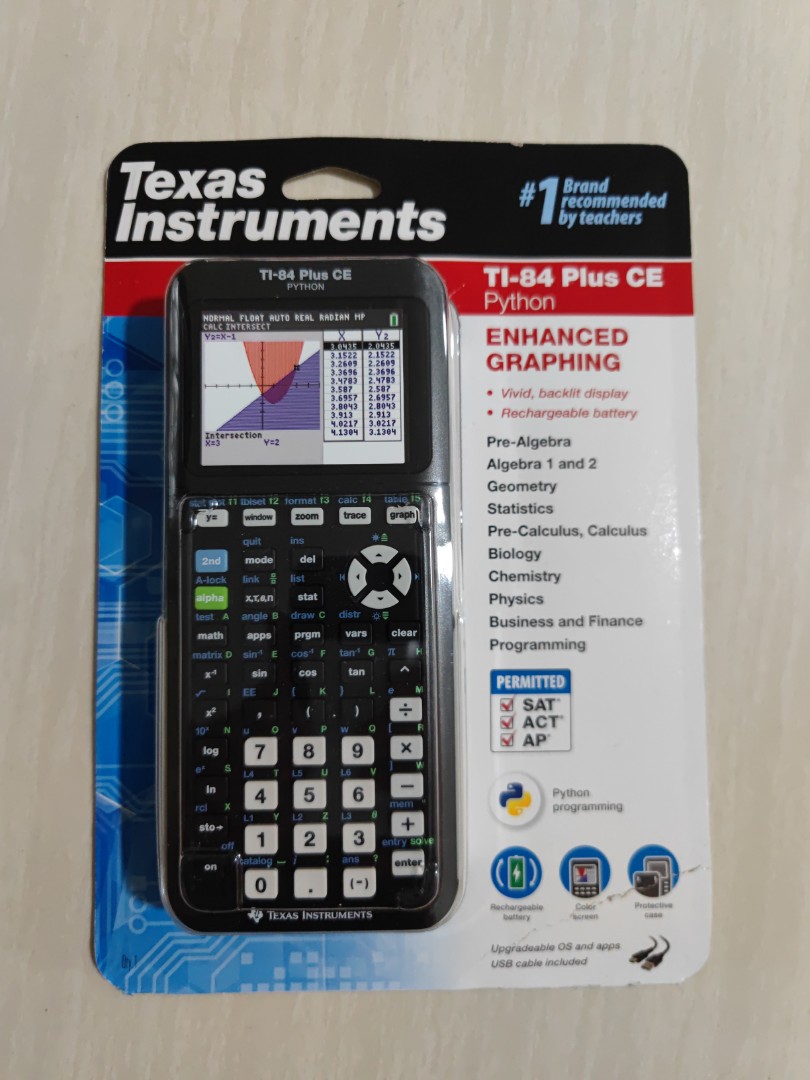 TI 84+ CE Plus Python (LATEST 2022 MODEL APPROVED SEAB), Texas ...