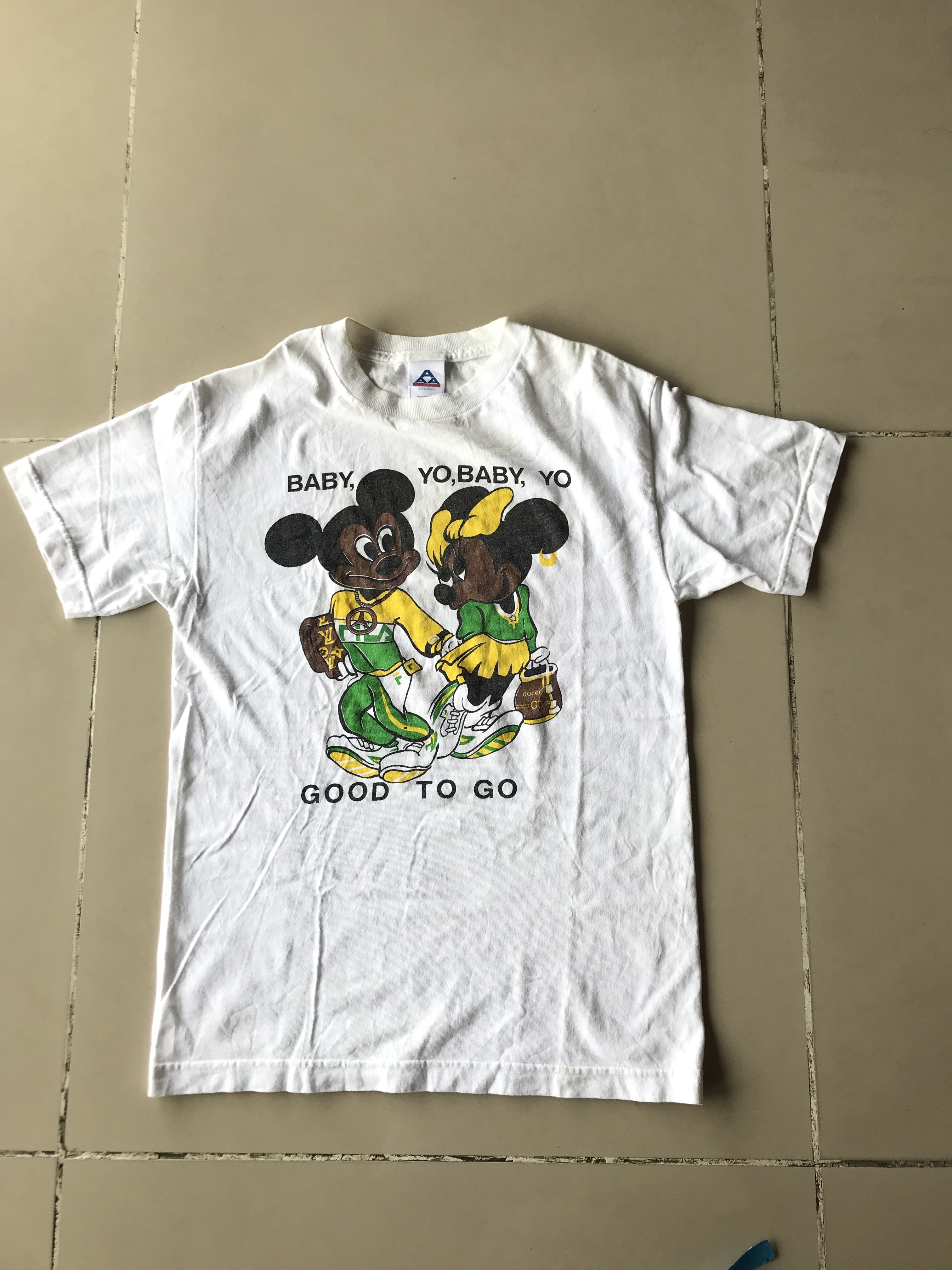 Vintage Mickey Rapper Lv Gucci, Men's Fashion, Tops & Sets, Tshirts ...