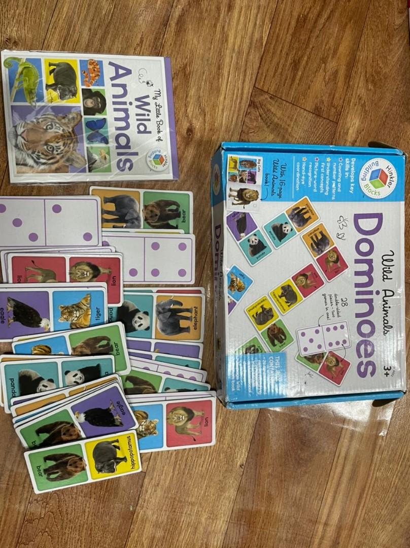 wild animals dominoes, Hobbies & Toys, Toys & Games on Carousell
