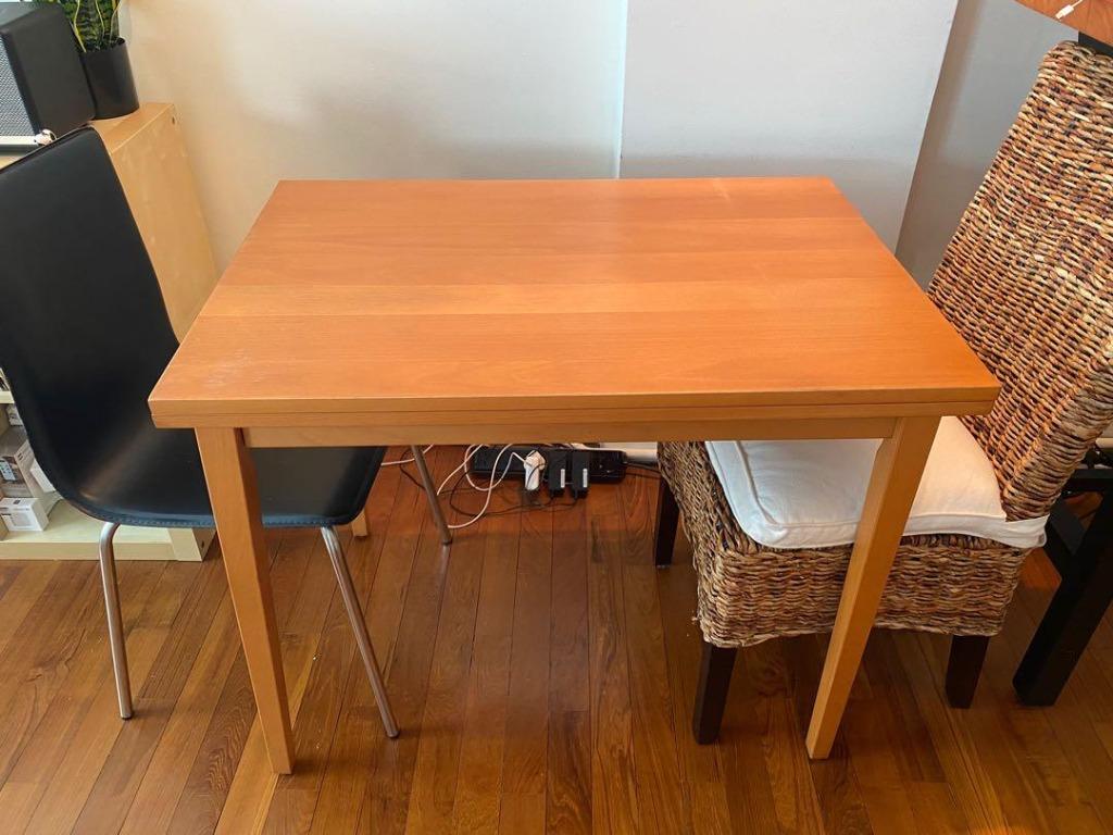 Wooden expandable / folding table, Furniture & Home Living, Furniture ...