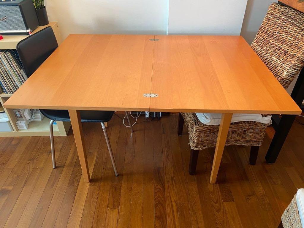 Wooden expandable / folding table, Furniture & Home Living, Furniture ...