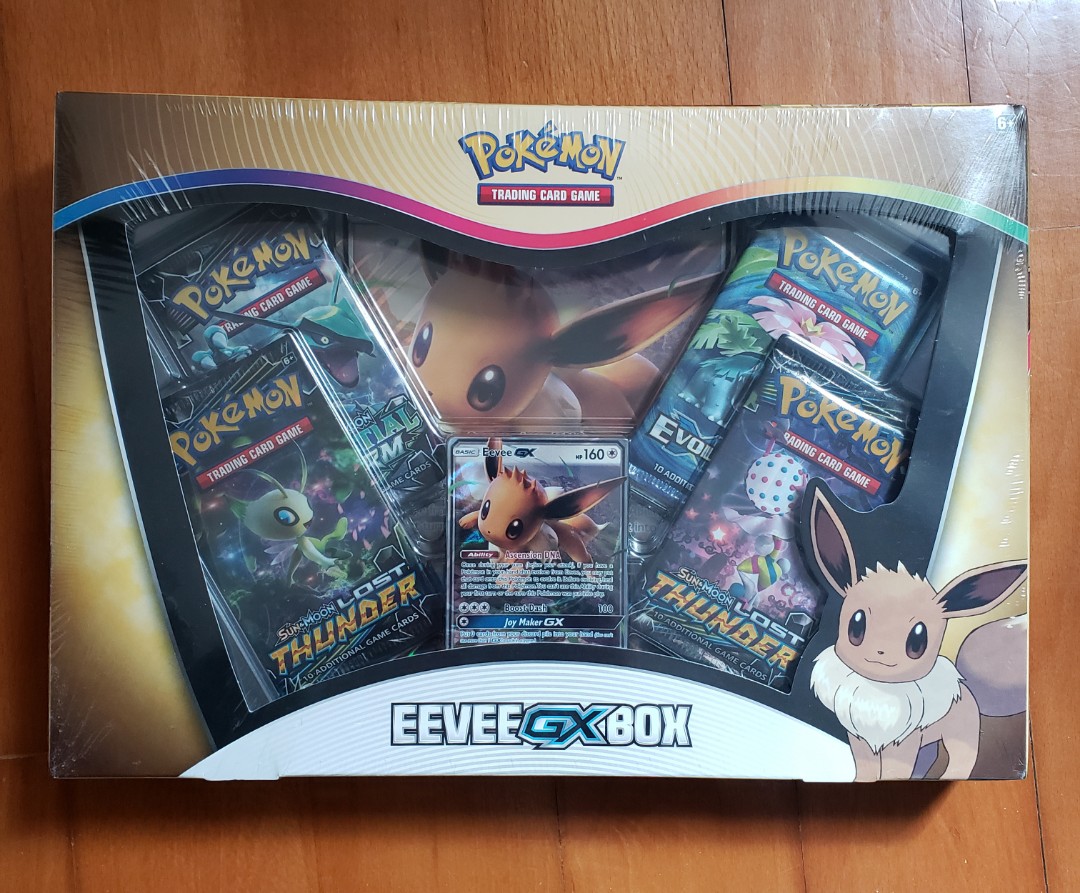 2019 Pokémon TCG Eevee GX Box, 興趣及遊戲, 玩具 & 遊戲類 - Carousell